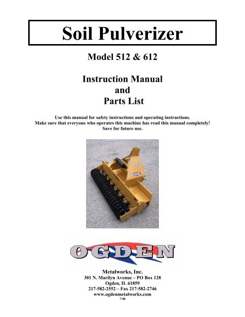 KM RAKE CADDY - Ogden Metalworks, Inc