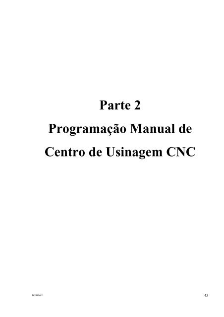 Parte 2 Programação Manual de Centro de Usinagem CNC - IEM