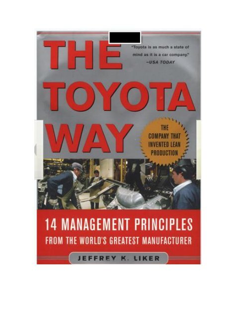 Resumen del libro “The Toyota Way” - Lean Manufacturing