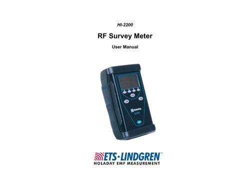 HI-2200 RF Survey Meter - ETS-Lindgren