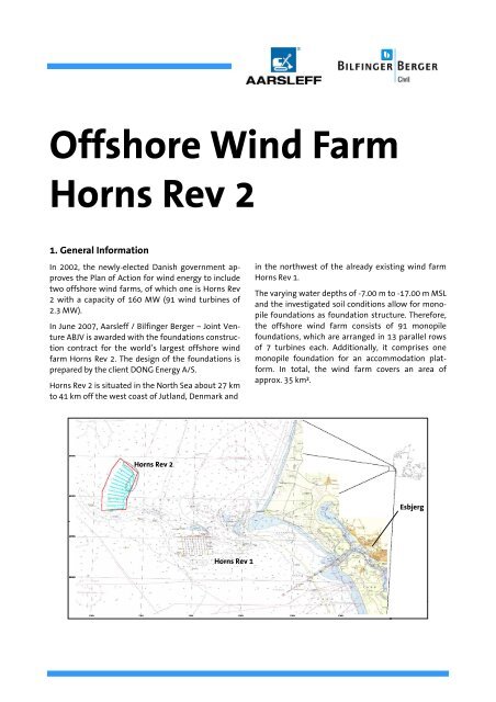 Offshore Wind Farm Horns Rev 2 - F+Z Baugesellschaft