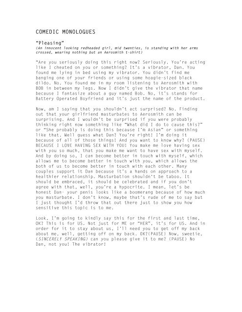 Funny Monologues For Girls