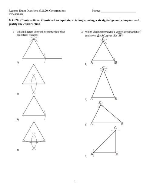 How To Draw An Equilateral Triangle Without A Compass