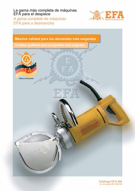 EFA SK 18 WB Sierra para despiece con ... - EFA Germany