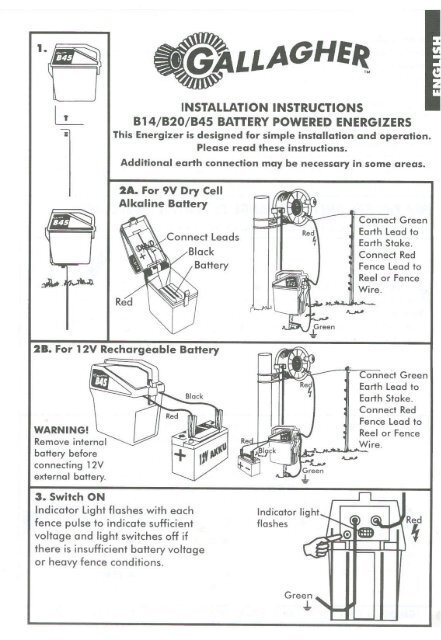 installation instructions b14/b20/b45 battery powered ... - Gallagher.eu