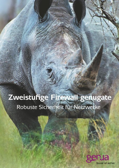 Zweistufige Firewall genugate, Salesfolder (PDF) - GeNUA