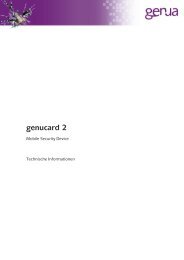 GeNUCard Quickstart Guide (deutsch) - GeNUA
