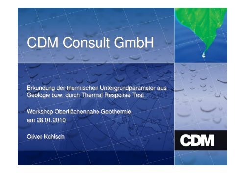 Der Enhanced Geothermal Response Test - Geothermie