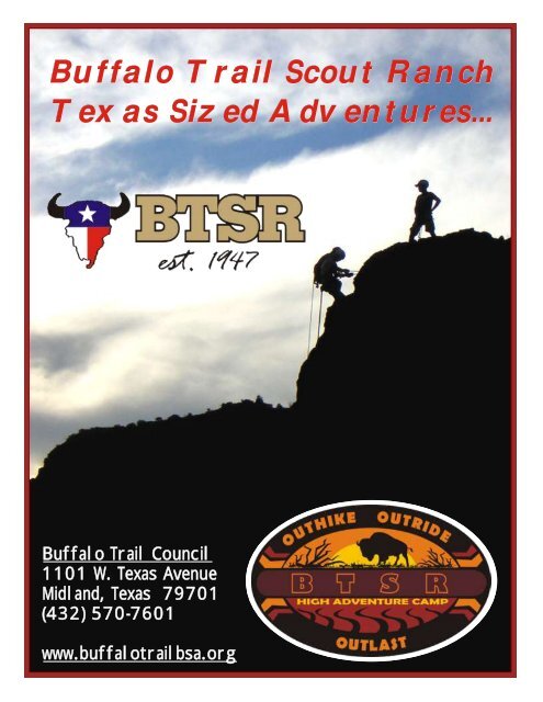 Buffalo Trail Scout Ranch Texas Sized Adventures...