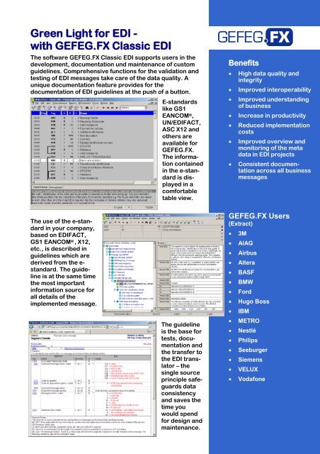 Green Light for EDI - with GEFEG.FX Classic EDI