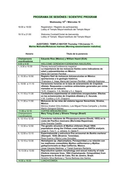 Programa general del Evento (PDF) - Instituto de Biología - UNAM