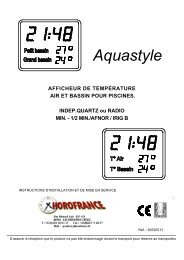 Notice Microquartz DELTA II BODET - Horofrance