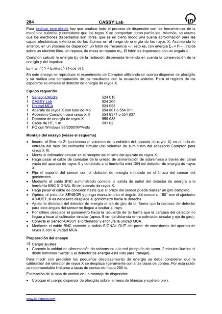 284 www.ld-didactic.com