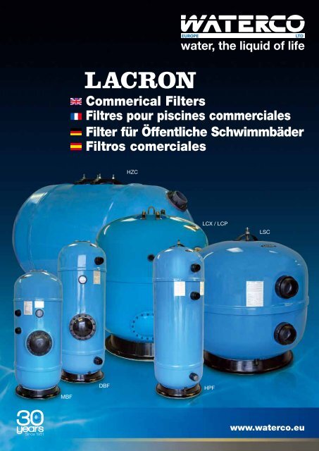 Commerical Filters Filtres pour piscines ... - Waterco Europe