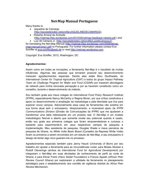 Net-Map Manual Portuguese - Net-Map Toolbox