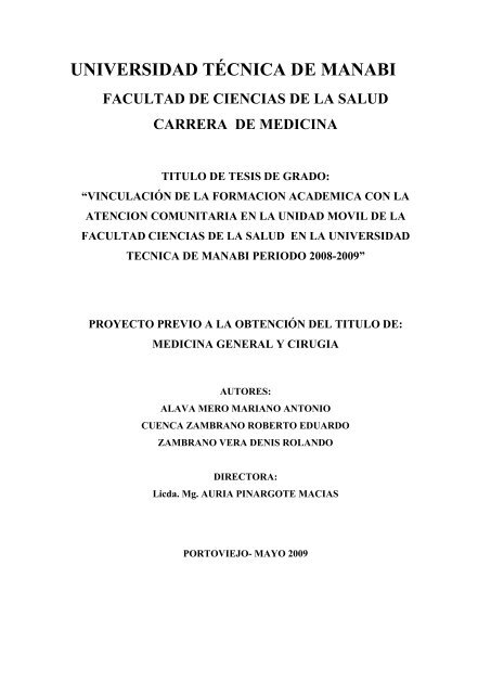 UNIVERSIDAD TÉCNICA DE MANABI - Repositorio UTM ...