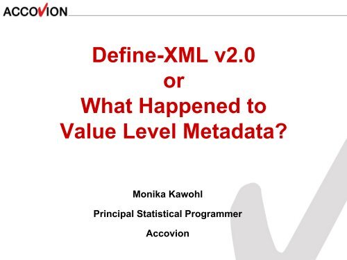 Define Xml V2 0 Or What Happened To Value Level Metadata