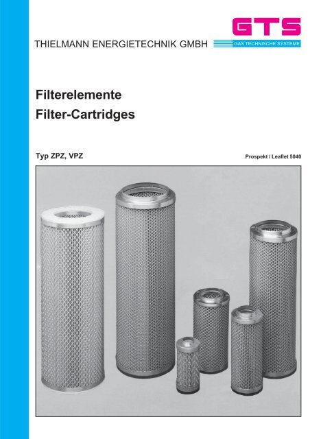 Filterelemente VPZ und ZPZ - THIELMANN ENERGIETECHNIK GmbH