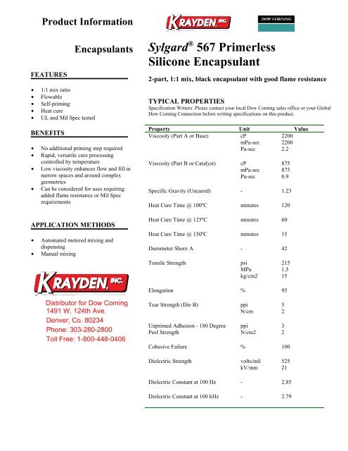 Sylgard® 567 Primerless Silicone Encapsulant
