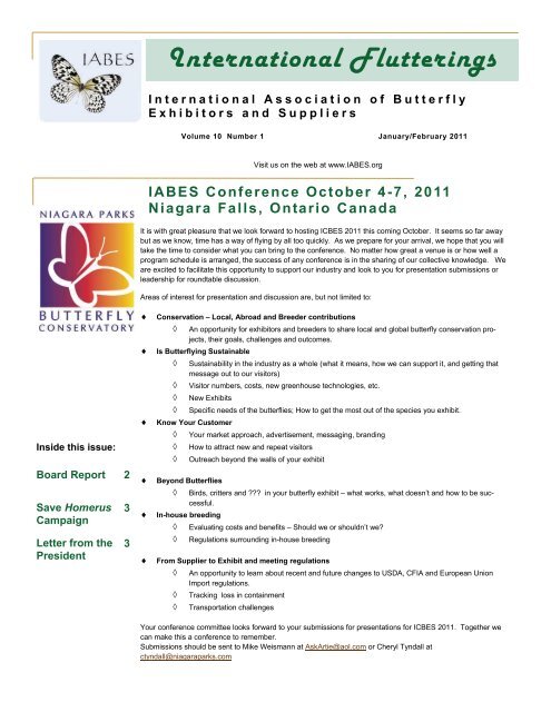 International Flutterings, Volume 10, Number 1 - IABES