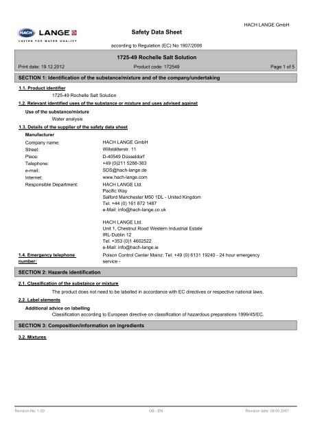 MSDS Material Safety Data Sheet Avantor Performance, 60% OFF