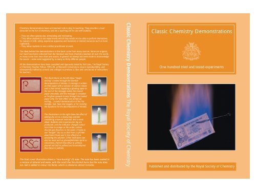 RSC Classic Chemistry Demonstrations - Royal Society of Chemistry