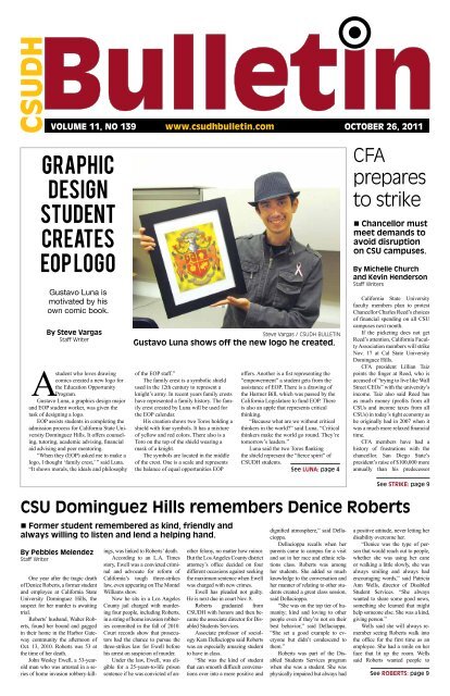 Graphic design student creates EOP logo - CSUDH Bulletin