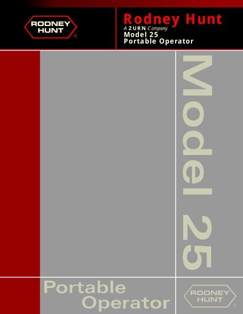 Model 25 PO.cdr - Rodney Hunt Company