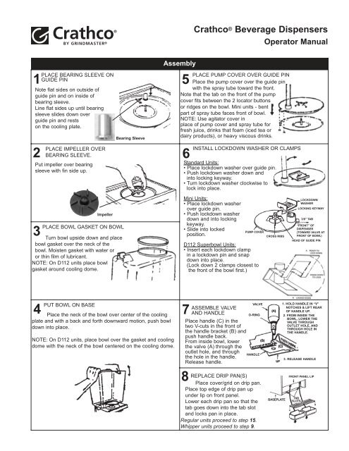 Crathco Beverage Dispenser Parts