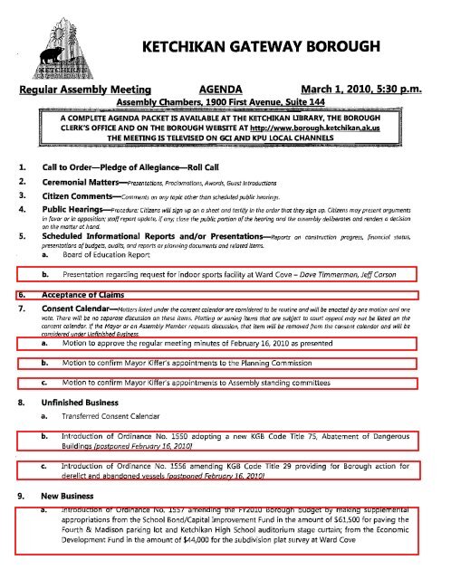 KETCHIKAN GATEWAY BOROUGH