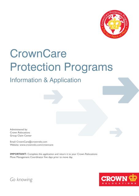 Crowncare Form - Crown Relocations