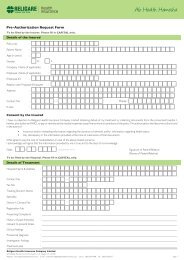 Reimbursement claim form - Religare Health Insurance