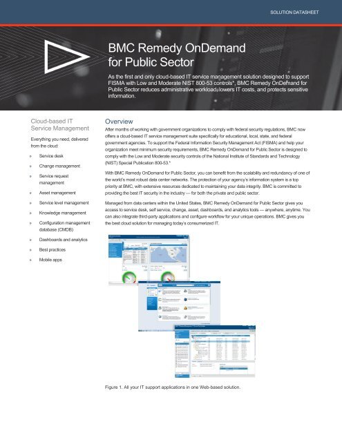 BMC Remedy OnDemand for Public Sector - BMC Software