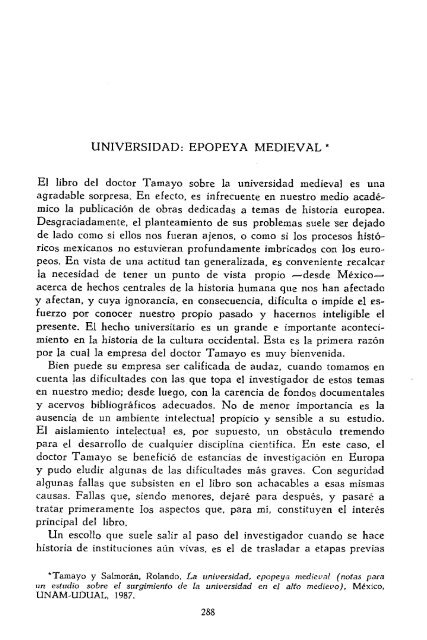 UNIVERSIDAD: EPOPEYA MEDIEVAL * El libro del doctor Tamayo ...