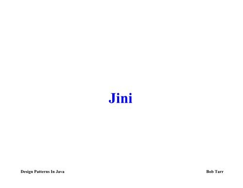 Design Patterns In Java Bob Tarr Umbc