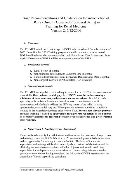 DOPS Guidelines Renal - JRCPTB a