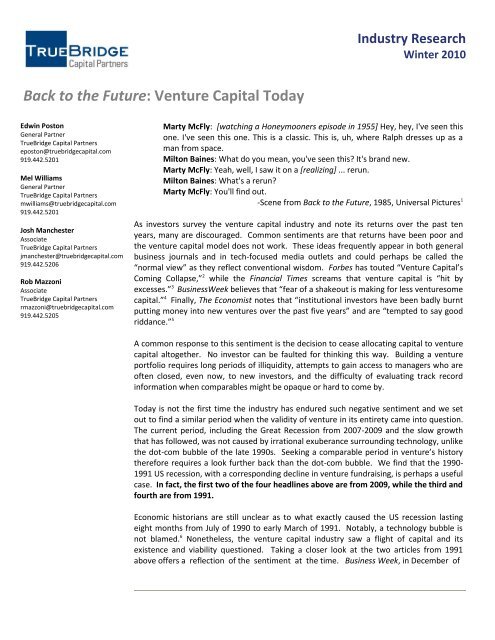 Read More and Download PDF - TrueBridge Capital Partners