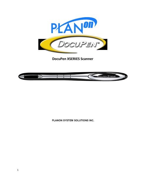 DocuPen XSERIES Scanner - PlanOn