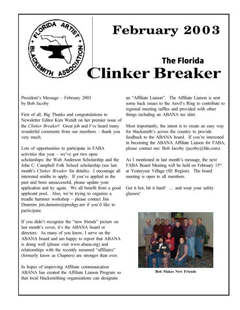 Clinker Breaker - Florida Artist Blacksmith Association