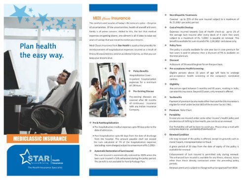 Medi Classic - Star Health Insurance
