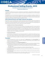 Entrepreneurship Innovation Plan Event, 2013 - DECA