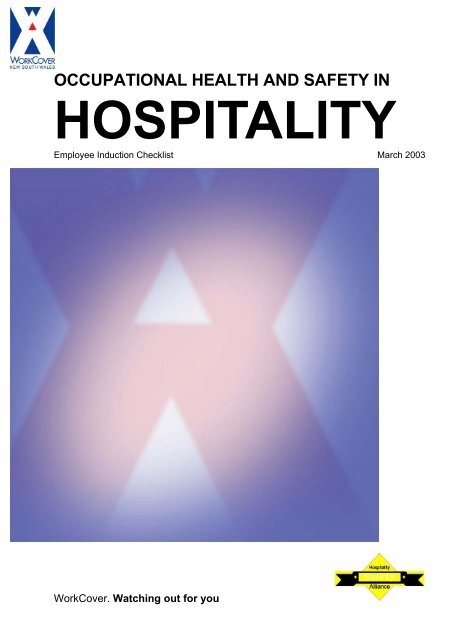 Hospitality industry - OHS employee induction ... - WorkCover NSW