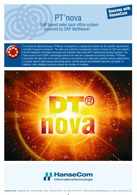 PT®nova - HanseCom GmbH