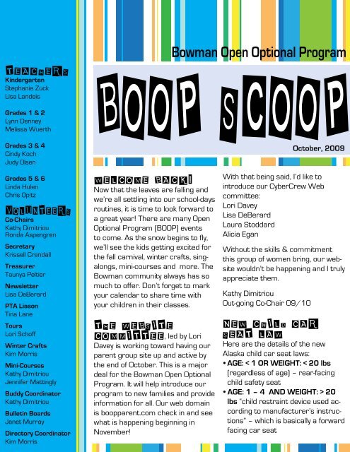 boop scoop - Bowman Open Optional Program