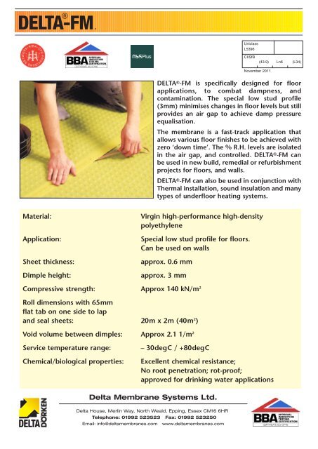 Delta FM A4 - Delta Membrane Systems Ltd