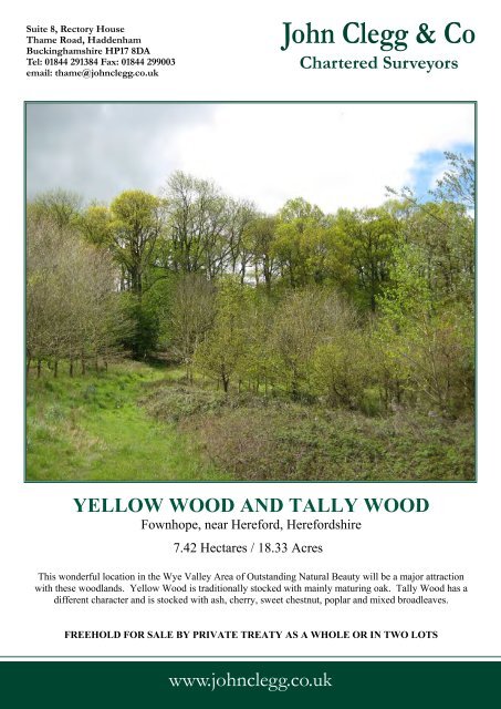 yellow wood and tally wood