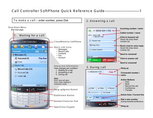 Call Controller SoftPhone Quick Reference Guide - RingCentral