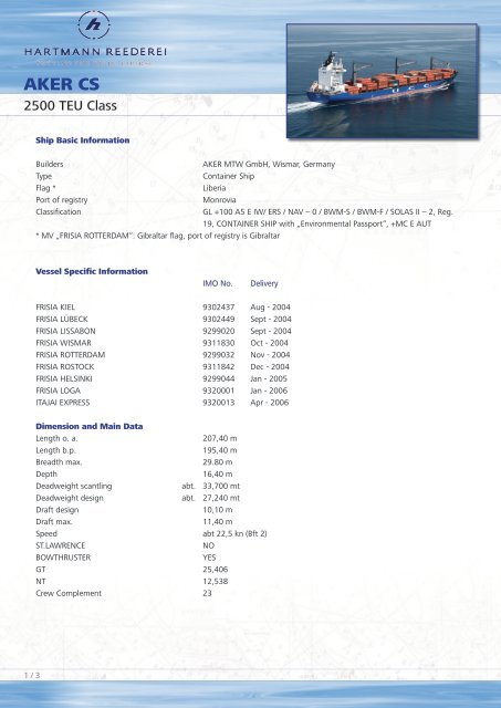 PDF Printable Ship Info - Hartmann Reederei
