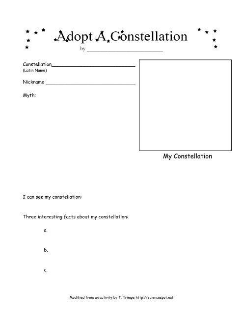 Adopt-a-Constellation