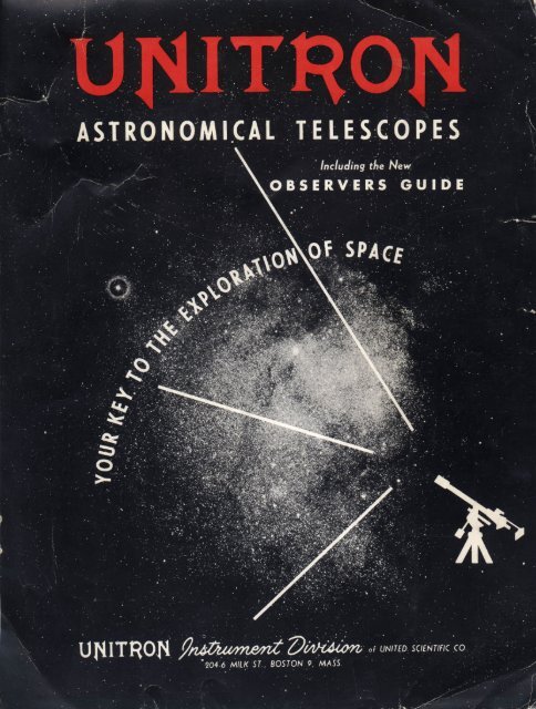 Unitron Telescope Catalog from 1956, 41 pages
